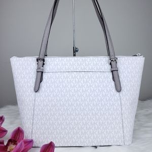 Michael Kors | Bags | Michael Kors Ciara Tote And Wallet Set White Mk ...